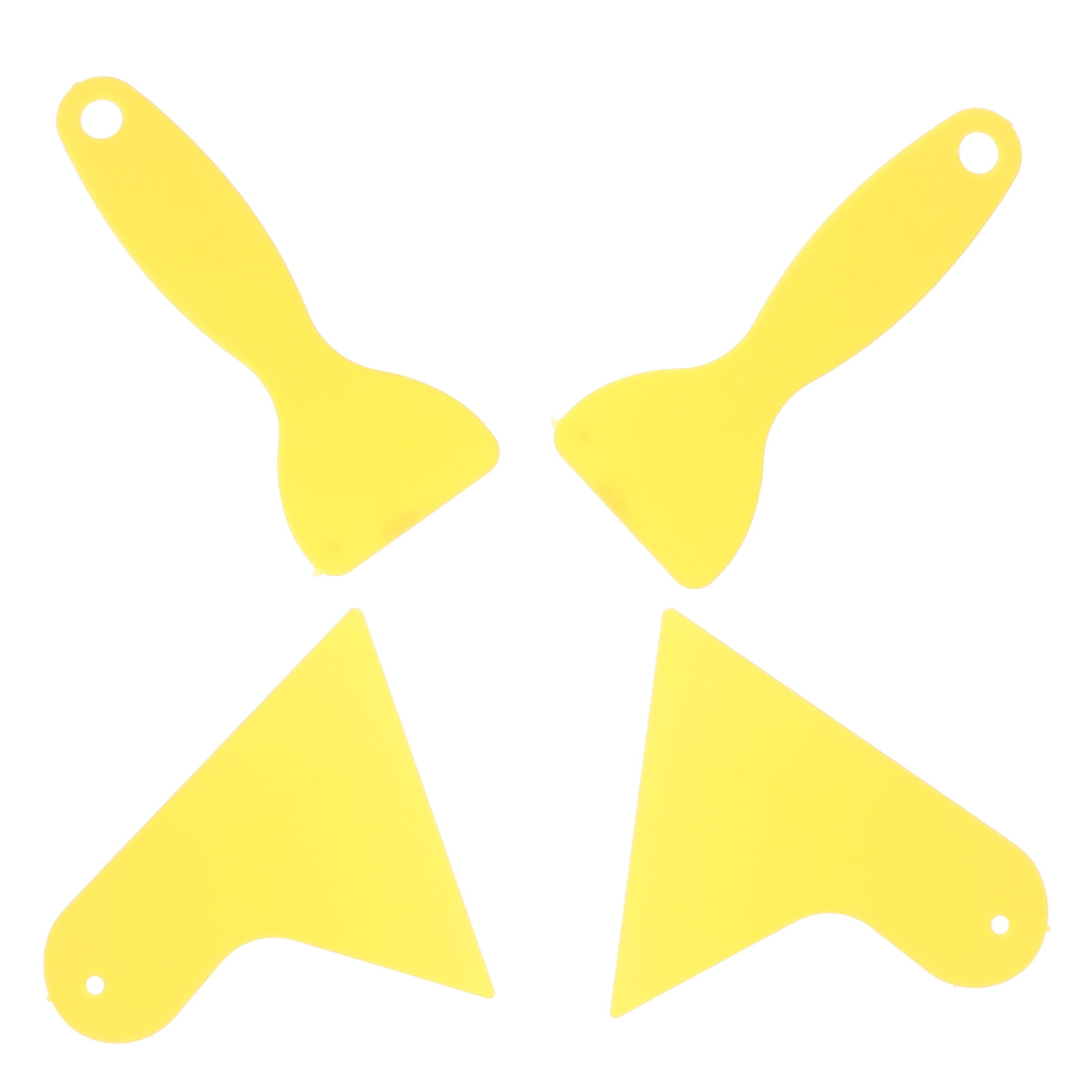 4 Pcs Small Yellow Shovel Scraper Tool Film Triangular Sticker -warping ...