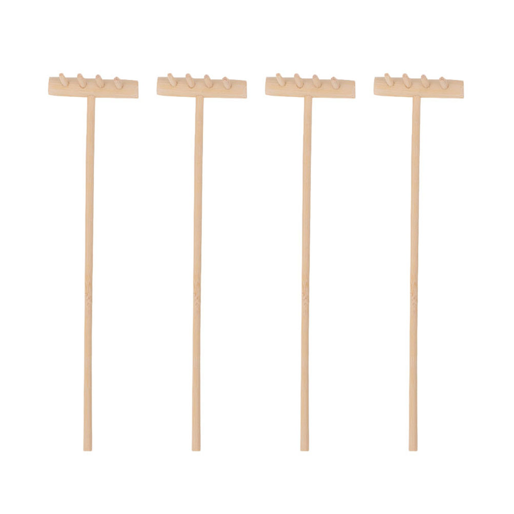 4 Pcs Small Zen Garden Rake Mini Zen Sand Rake Tea Art Rake Bamboo Rake ...