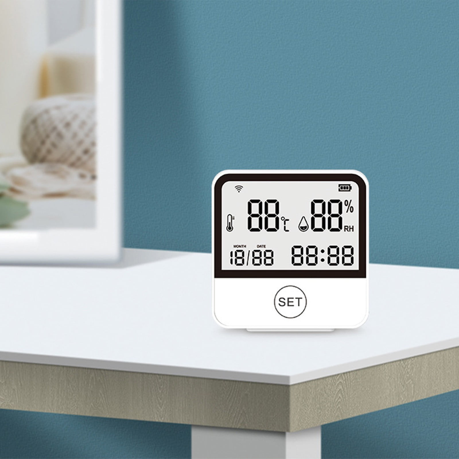 4 Pcs Smart WiFi Temperature Humidity Sensor with App Alerts, Voice ...