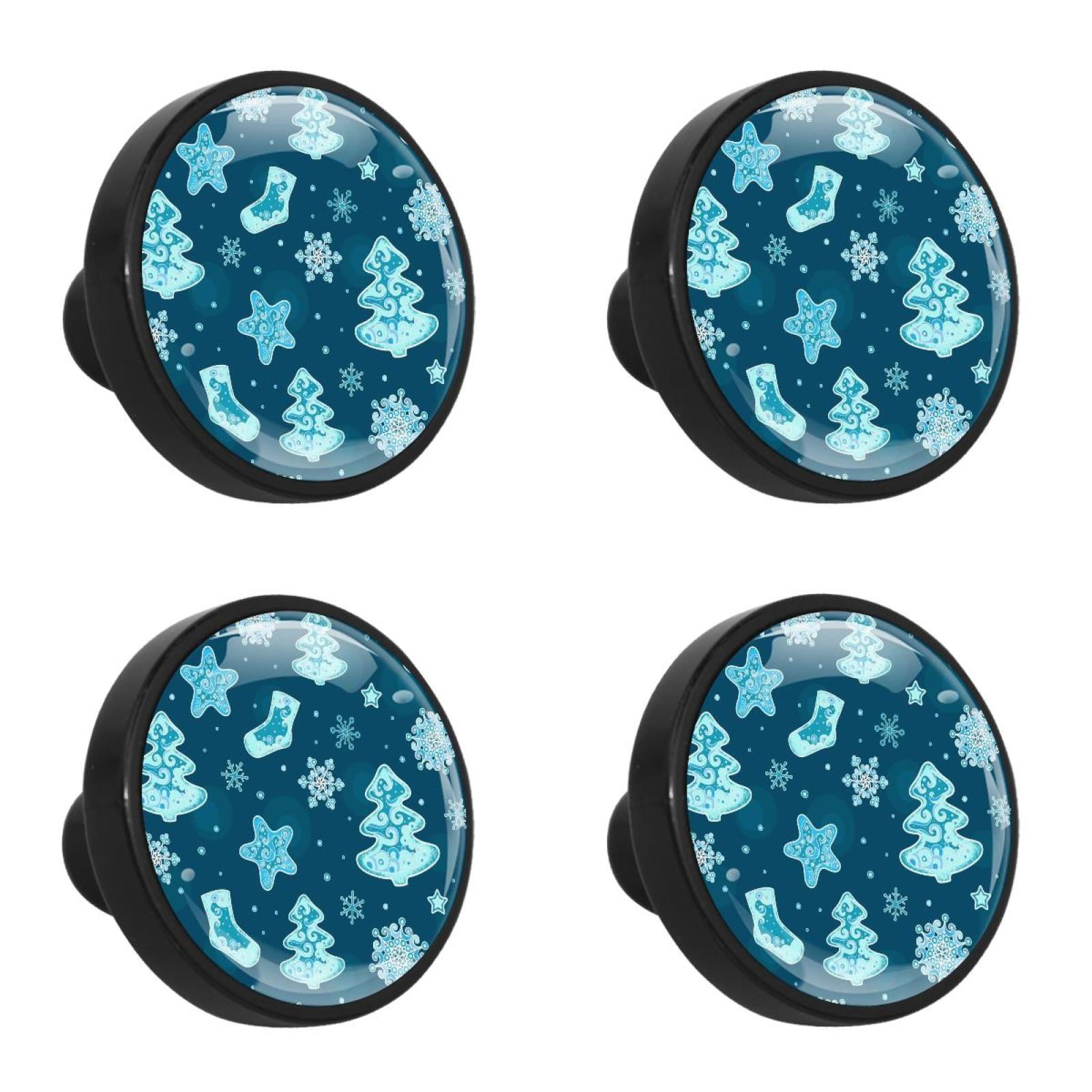 4 Pcs Snowflake Stocking Knobs for Kitchen Cabinet Cupboard Dresser ...