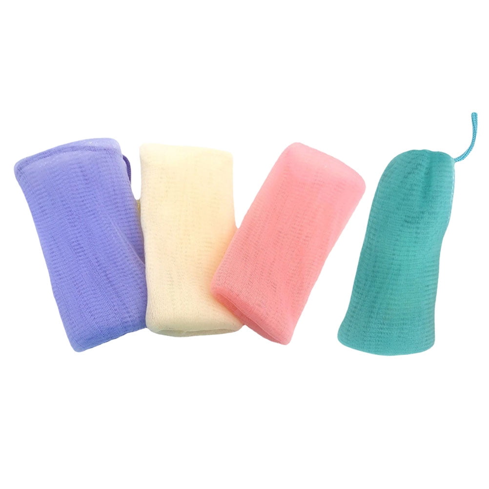 4 Pcs Soap Foaming Mesh Bag Bags Bar Scrubber Pouch Travel Accessories ...