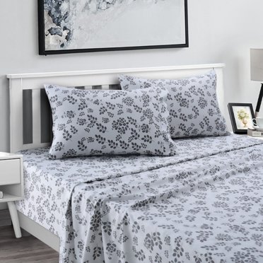 Noble Linens 4 Piece Pattern Microfiber Bed Sheets Set, Floral Bouquet ...