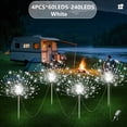 4 Pcs Solar Fireworks Decor Lights, 240/320 LED Light Sensor Outdoor ...