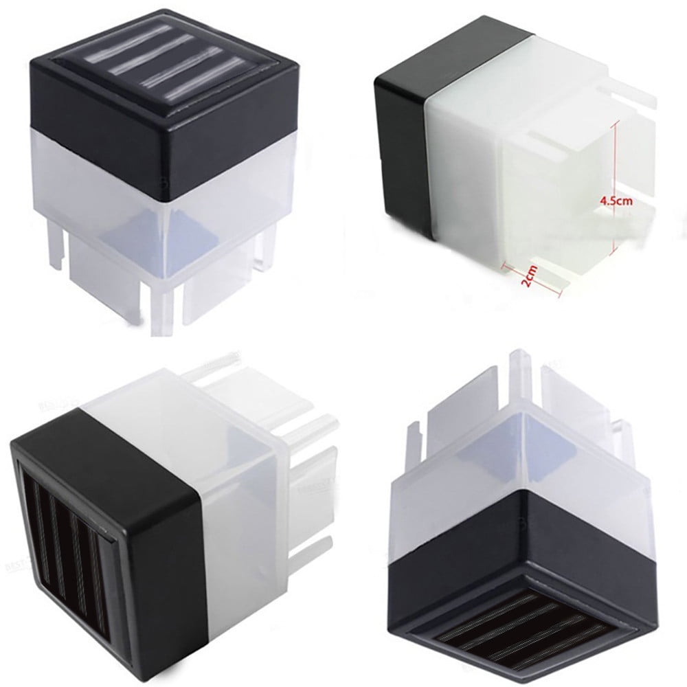 4 Pcs Solar Powered Outdoor LED Fence Light - Weatherproof Automatic On ...