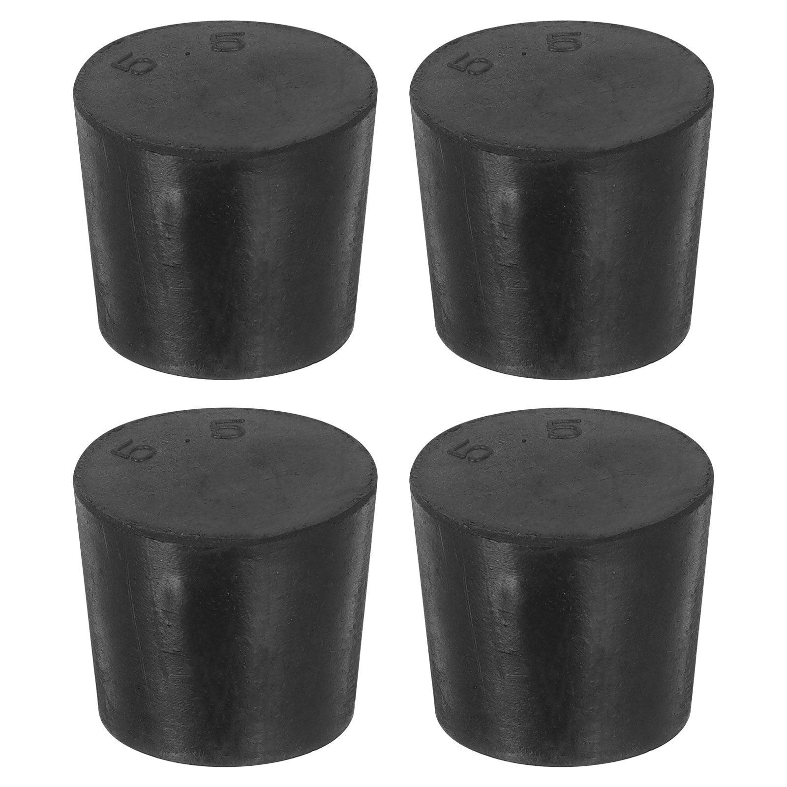 4 Pcs Solid Rubber Stopper, Tapered Lab Seal Tube Stopper Plug for Test ...