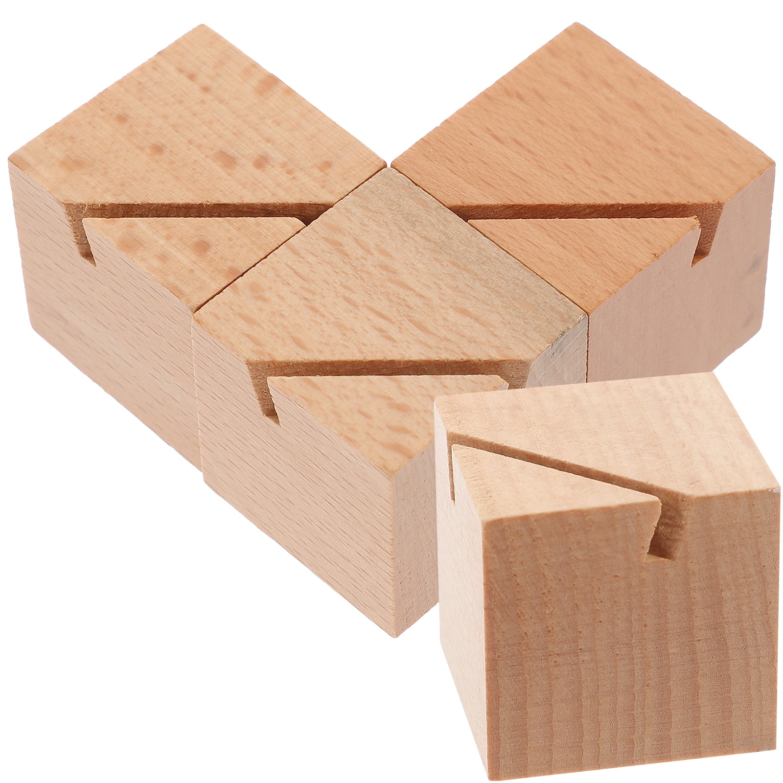 4 Pcs Solid Wood Dining Table Place Card Holder Clip Display Easel ...