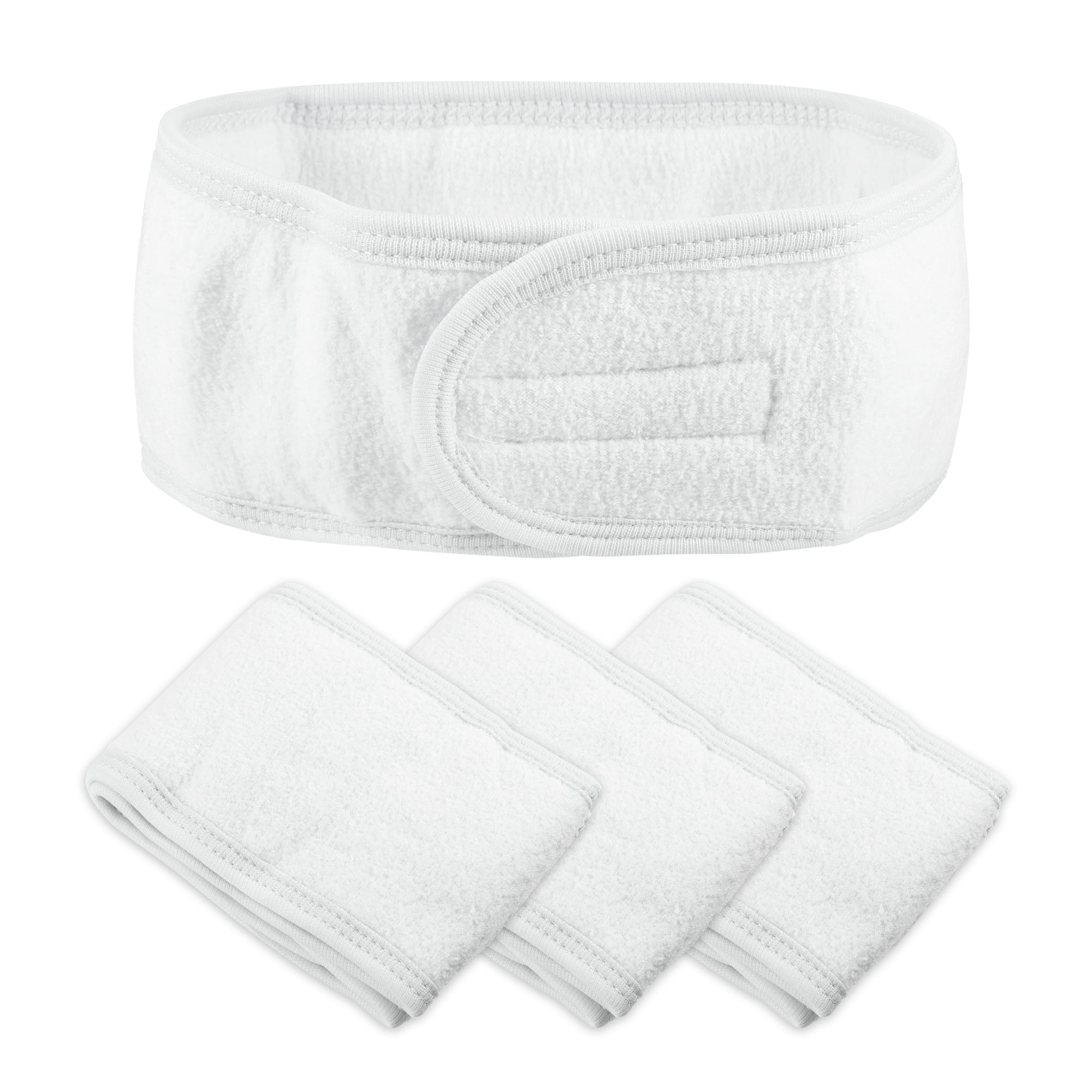 Unique Bargains 4 Pcs Spa Headband Soft Women Hair Bands for Face ...