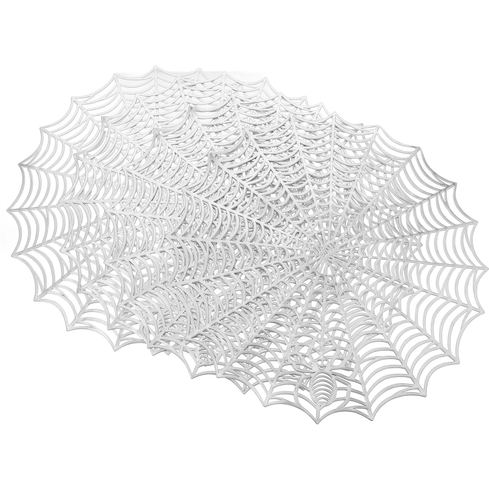 4 Pcs Spider Web Place Mats Plate Round Table Decor Cup Coasters ...