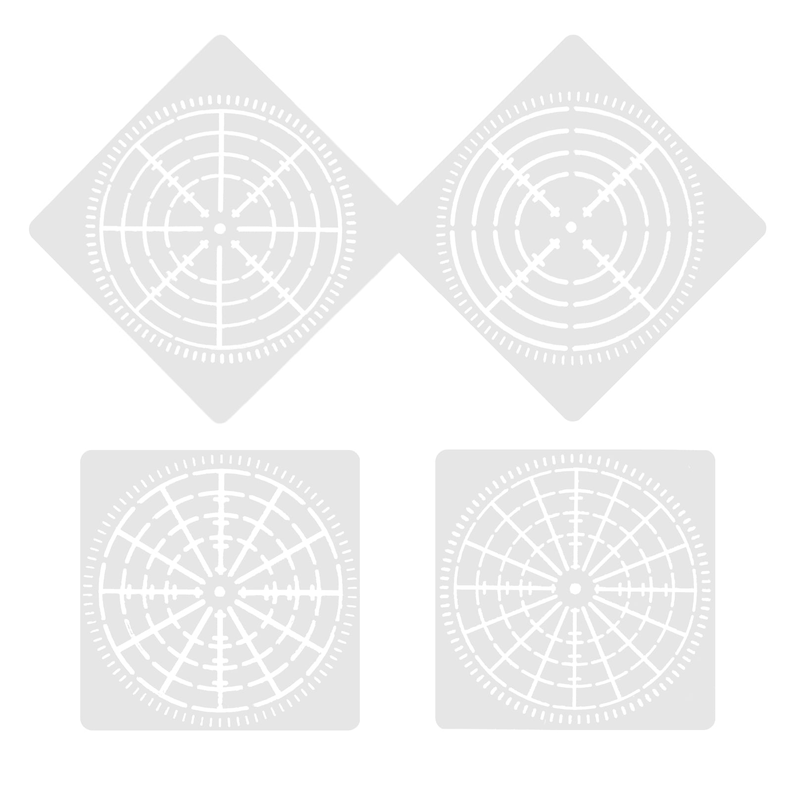 4 Pcs Spider Web Template Painting Stencils Decorative Stencils Small ...