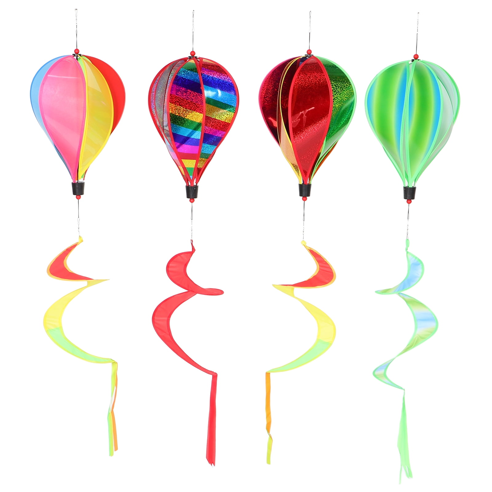 RENACLIPY Garden Hot Air Balloon Wind Sculptures Multi Cloth Hanging ...