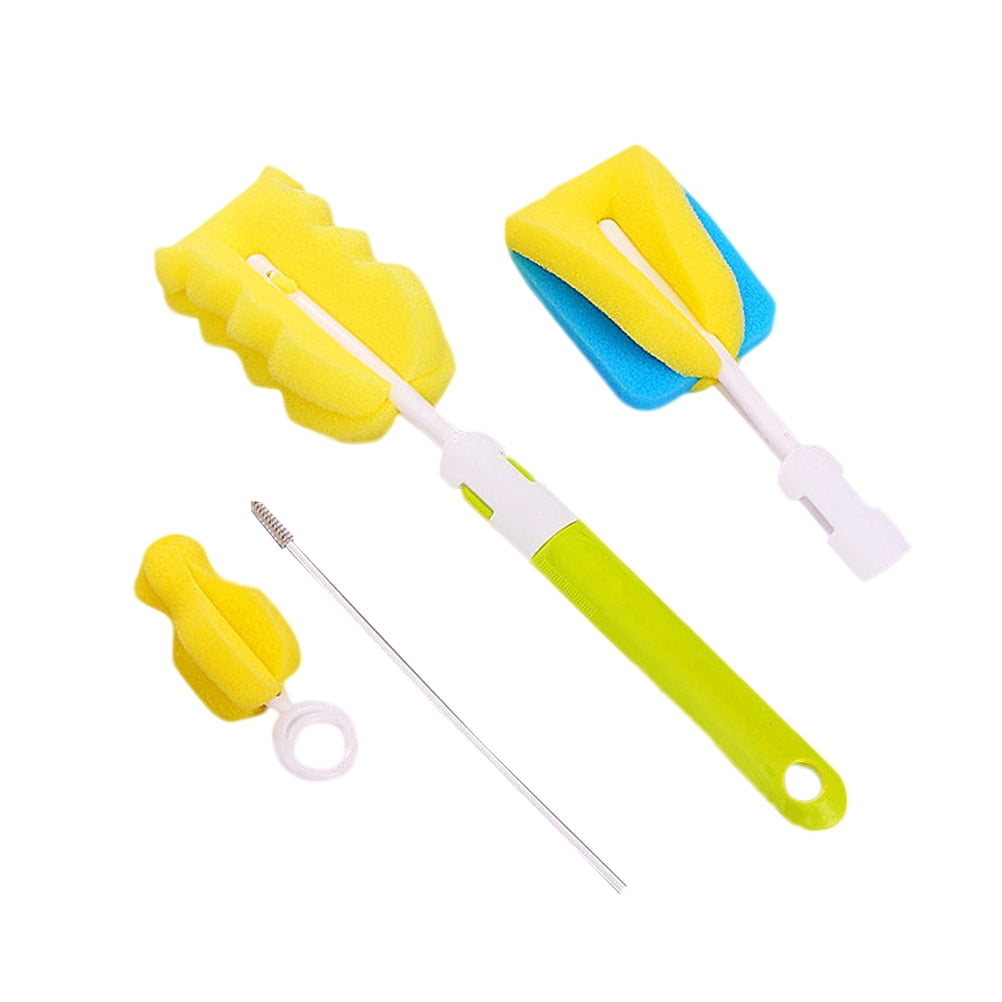 Four Piece Set of Soft Sponge Baby Bottle Cleaning Brushes for ...