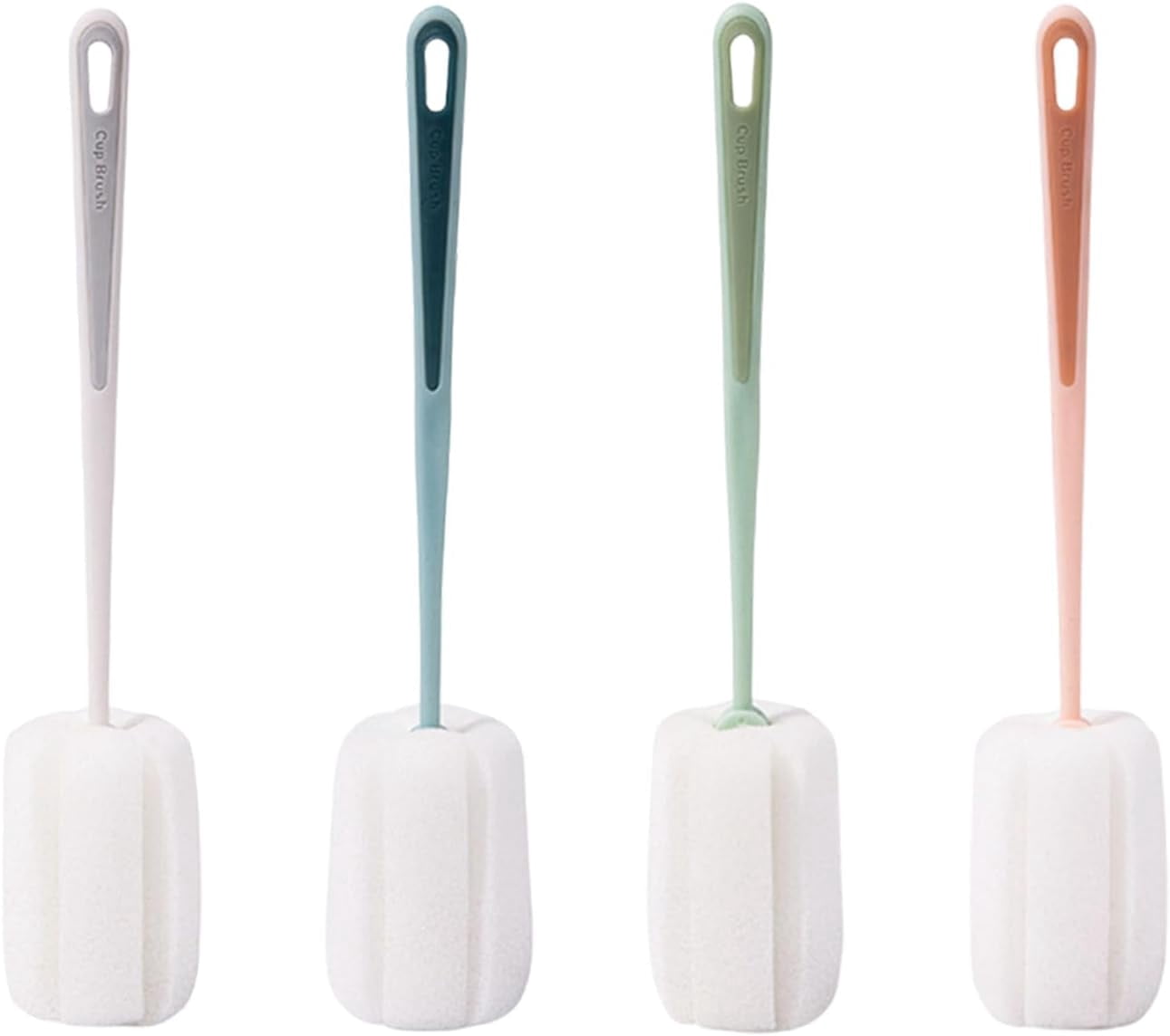 4 Pcs Sponge Cleaning Brush,Bottle Washer Brush Washing up Sponge with ...