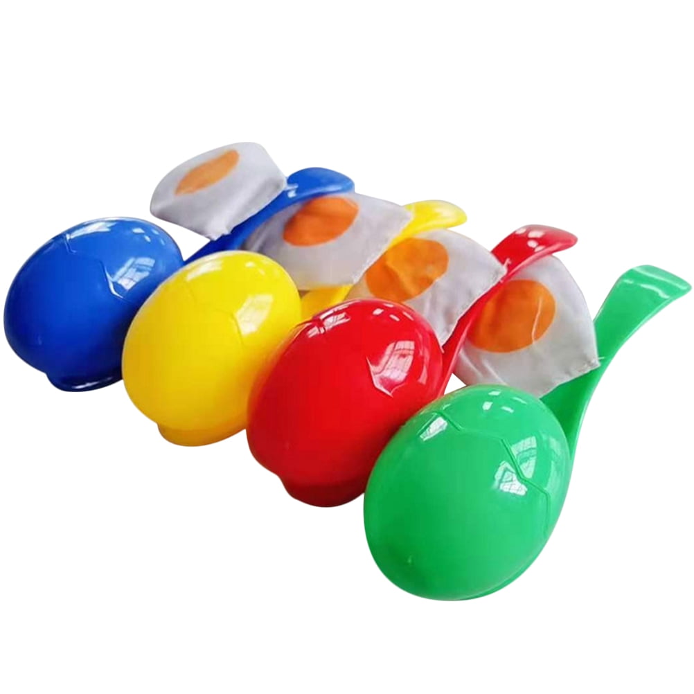 4 Pcs Spoon Egg Toy Childrens Toys Gifts Plastic Eggs Kids Playset ...