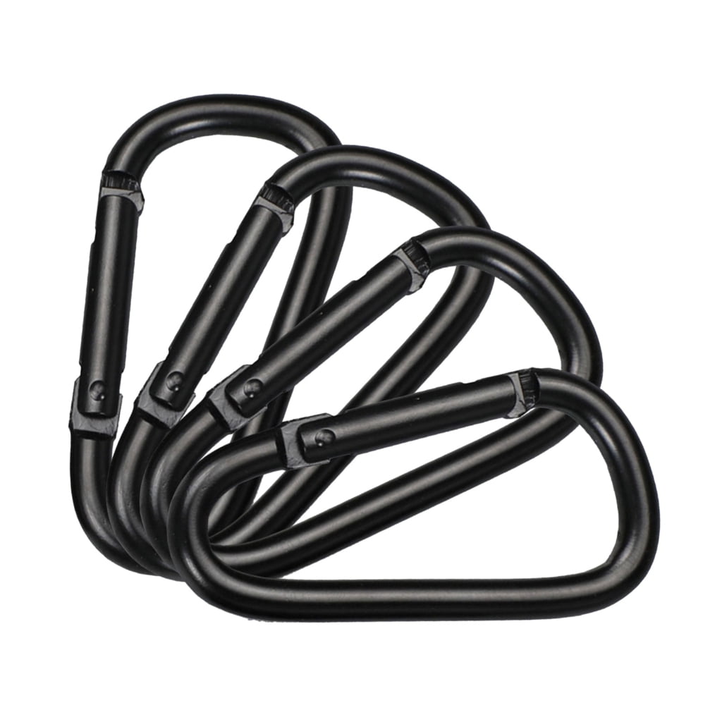 4 Pcs Spring Hooks D Rings Clip Hook Carabiner Clip Keychain Clip ...