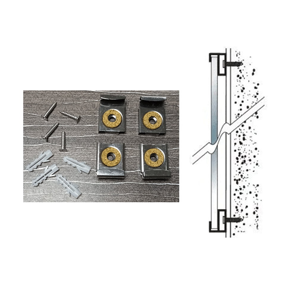 4 Pcs Spring Loaded Mirror Hanger Mirror Mount Clips Sturdy Mirror ...