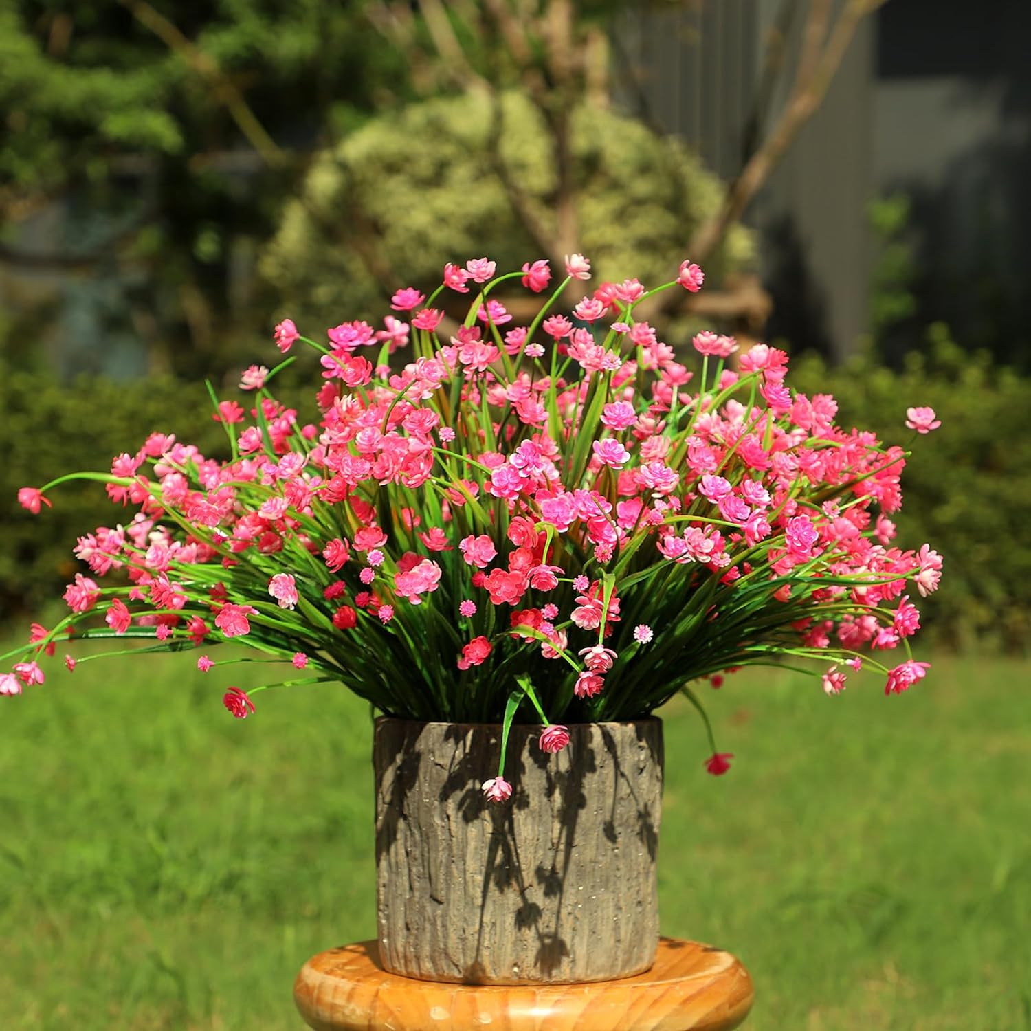4 Pcs Sprlng Outdoor Artifical Flower Uv Resistant Fake Plants Faux ...