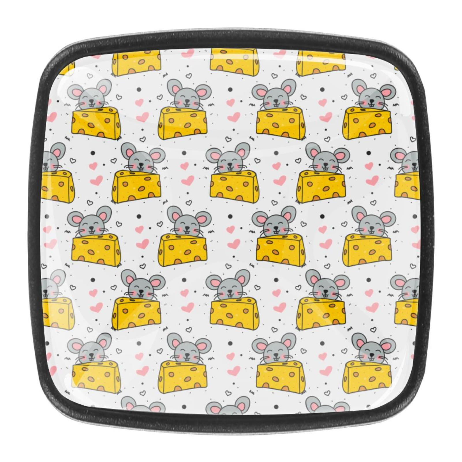 4 Pcs Square Cabinet Handle Cupboard Knob Drawer Pulls Handle Doodle ...