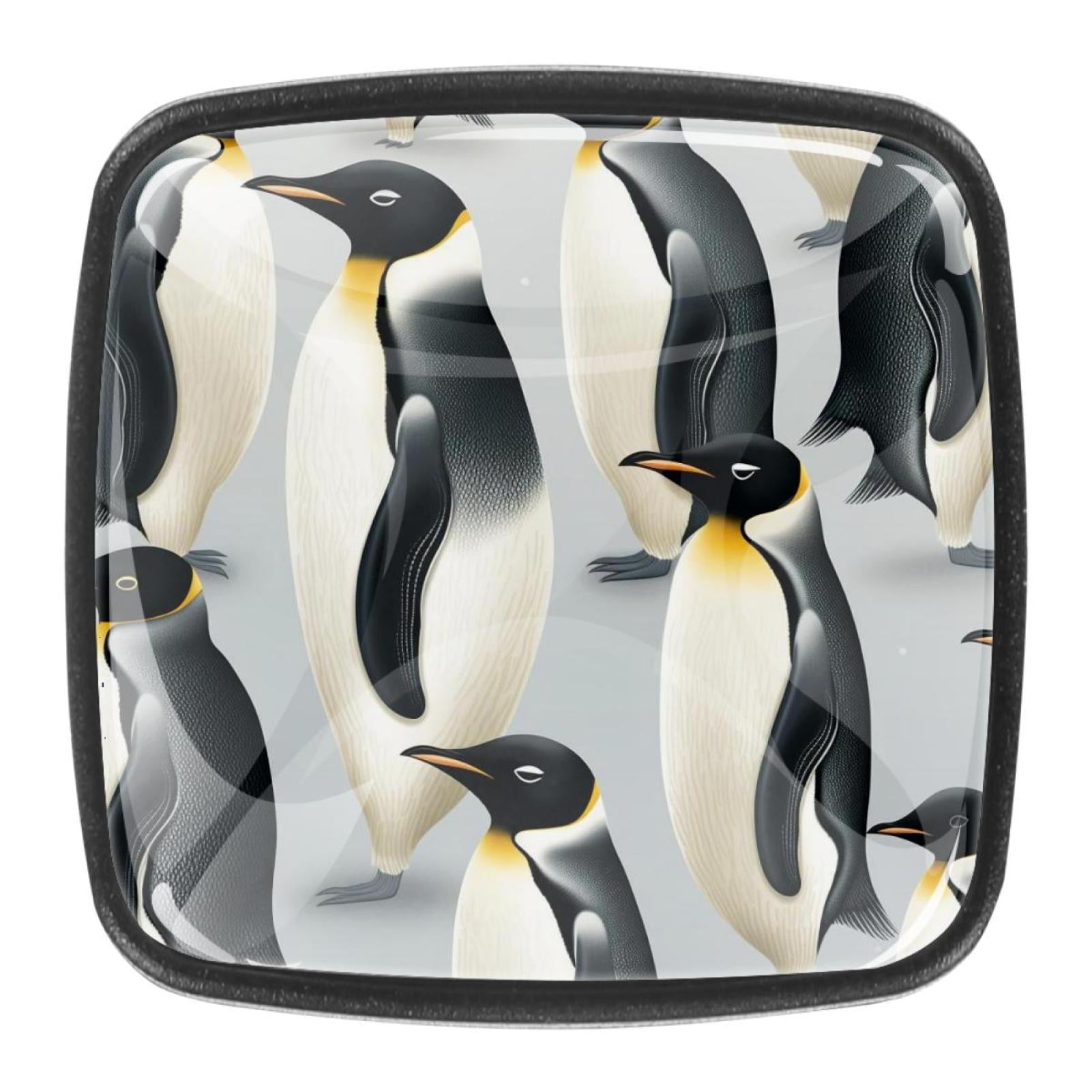 4 Pcs Square Cabinet Handle Drawer Pulls Penguin Knobs with Screws ...