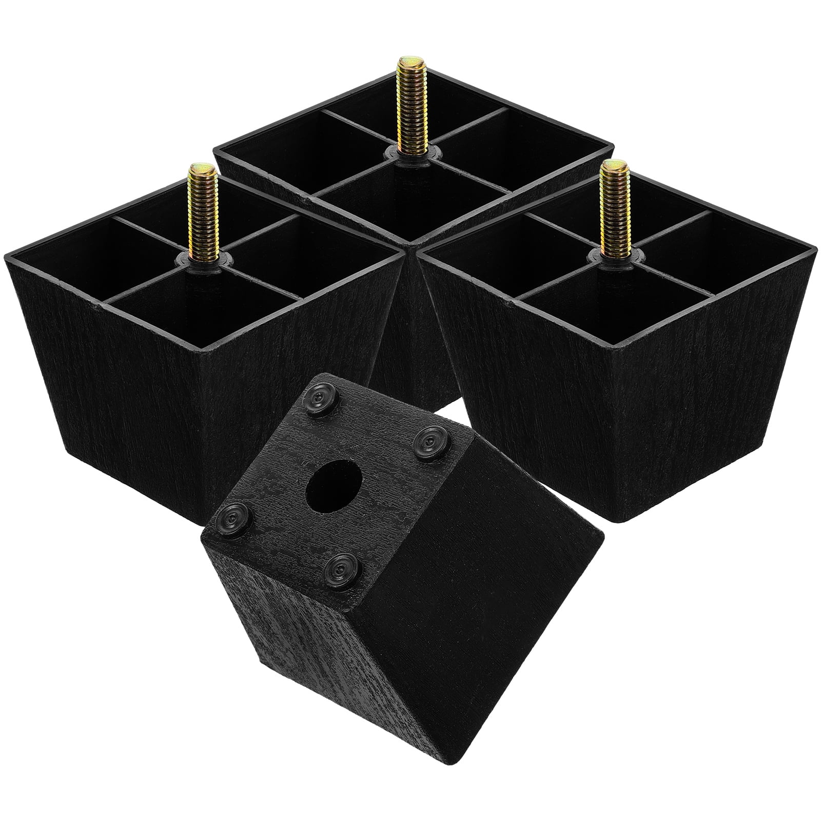 4pcs Square Heavy Duty Furniture Legs for Couch Sofa Replacement Feet ...