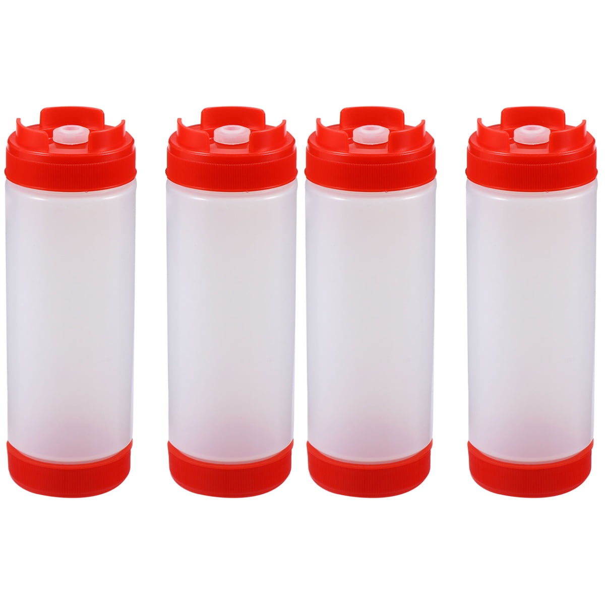 MERRYHAPY 4-Pack Refillable Squeeze Bottles for Ketchup Mustard Jam ...