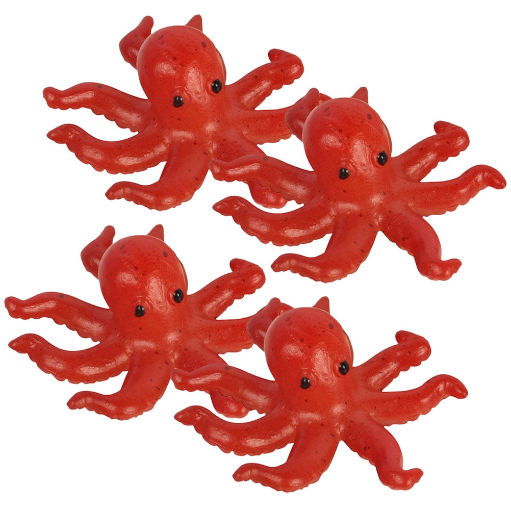 4 Pcs Squid Simulated Octopus Model Lifelike Octopus Model Pupils Baby ...