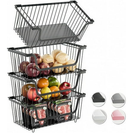 Walmart's Potato Holder & Onion Storage Baskets - Vegetable Organizer ...