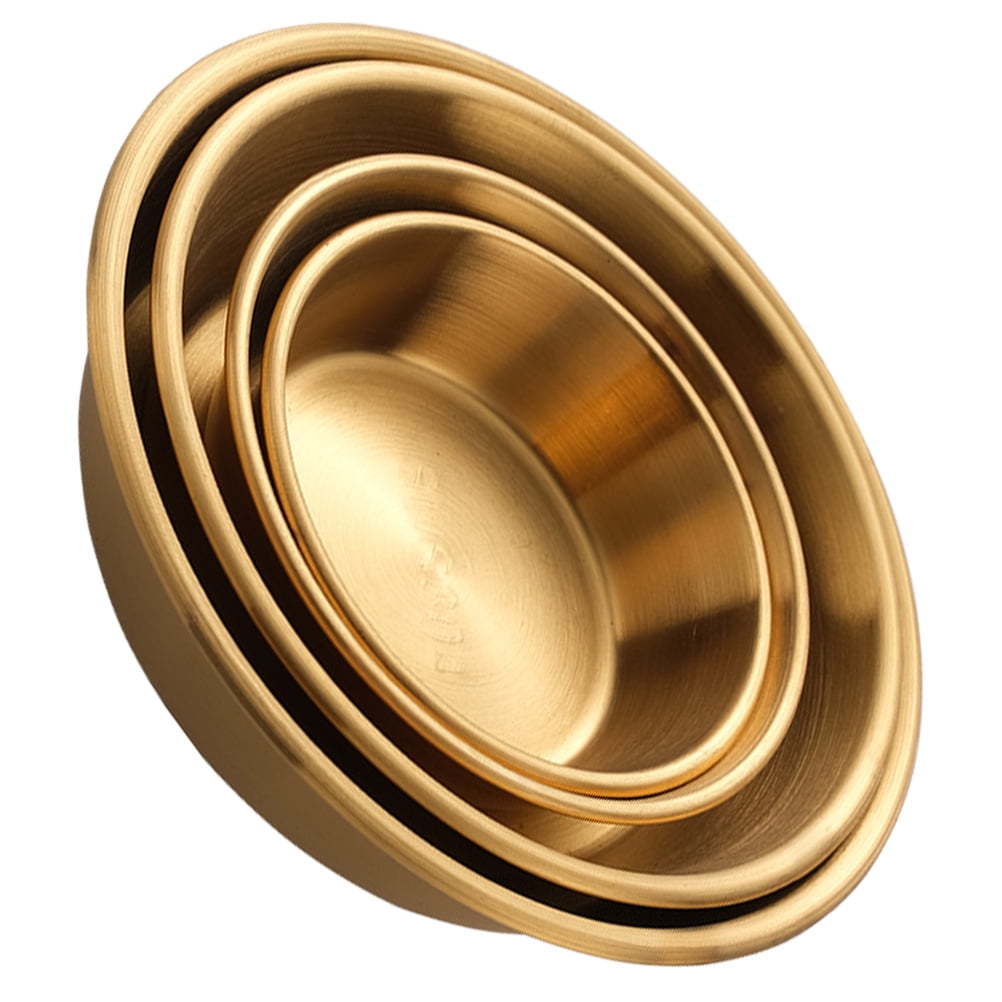 4 Pcs Stainless Steel Dipping Dish Stainless Steel Seasoning Plates ...