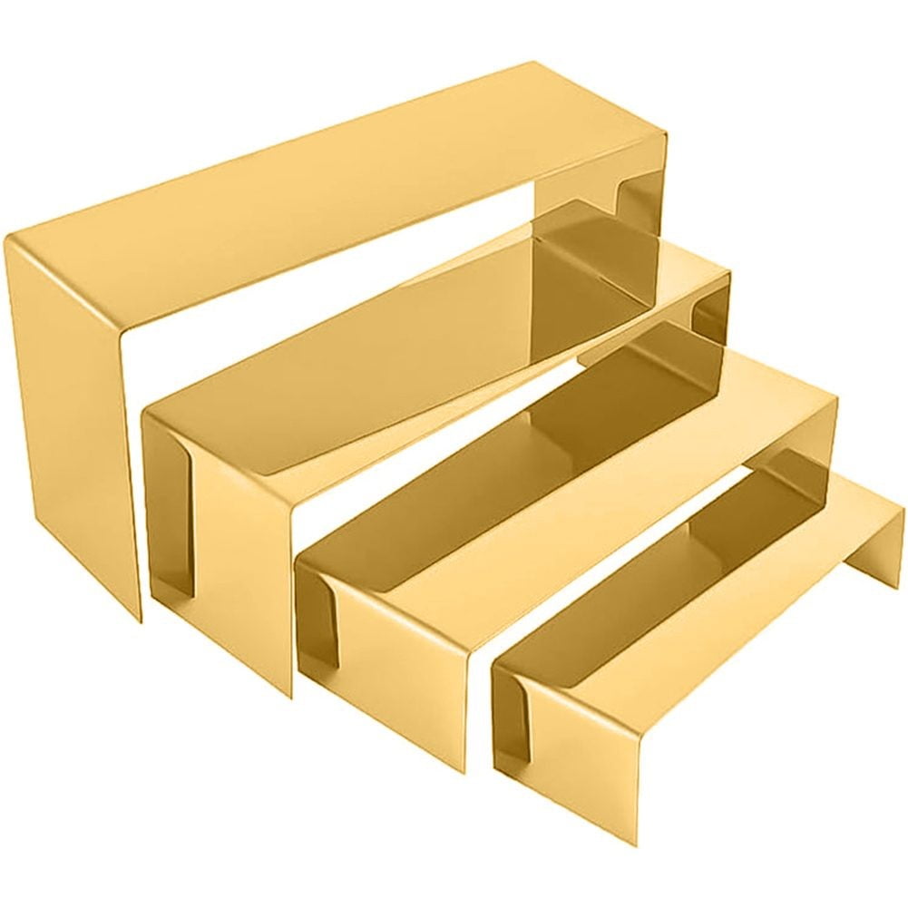 4 Pcs Stainless Steel Display Risers, Display Stand For Display Cupcake ...