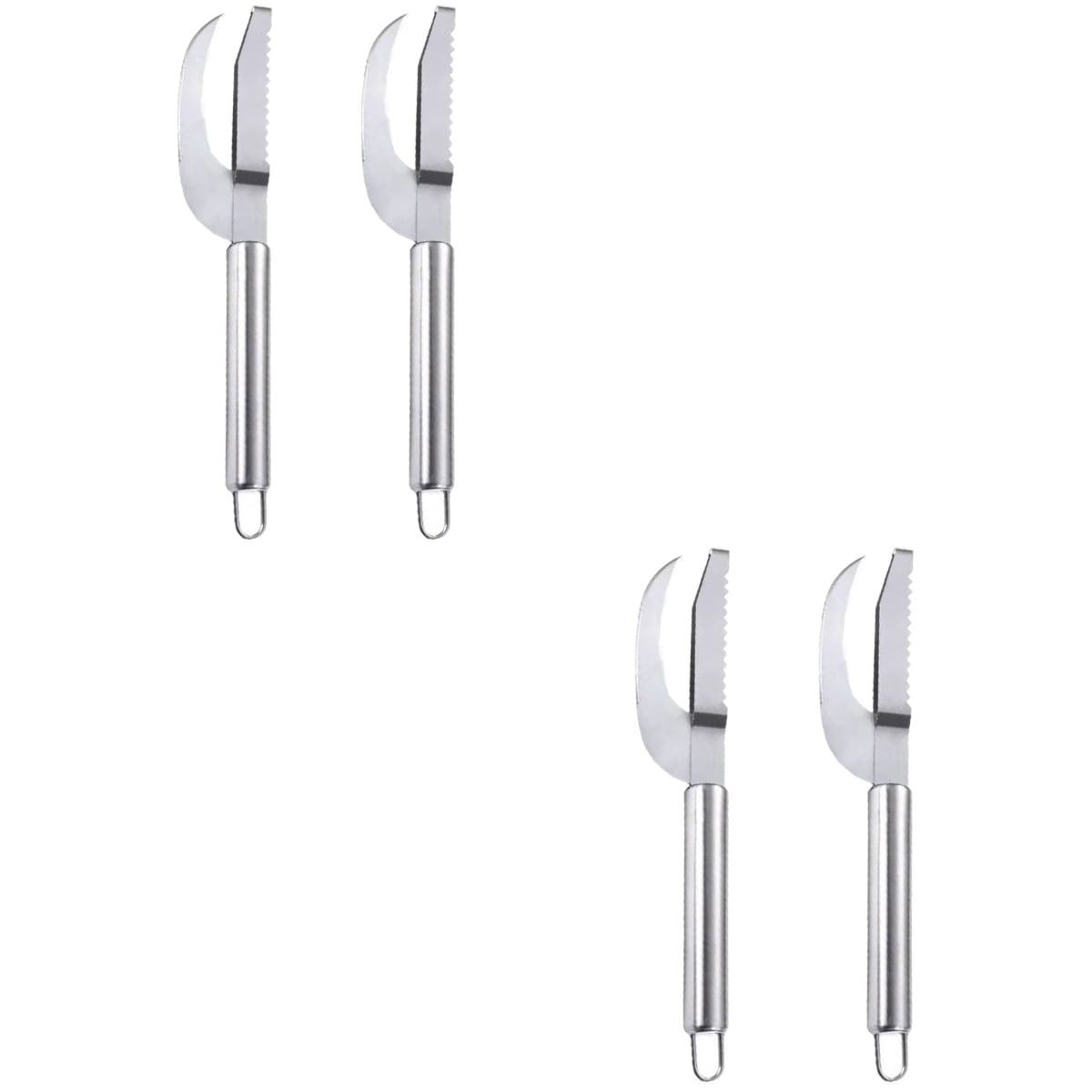 4 Pcs Stainless Steel Fish Cleaning Tool Tools Scale Planer Shrimp ...