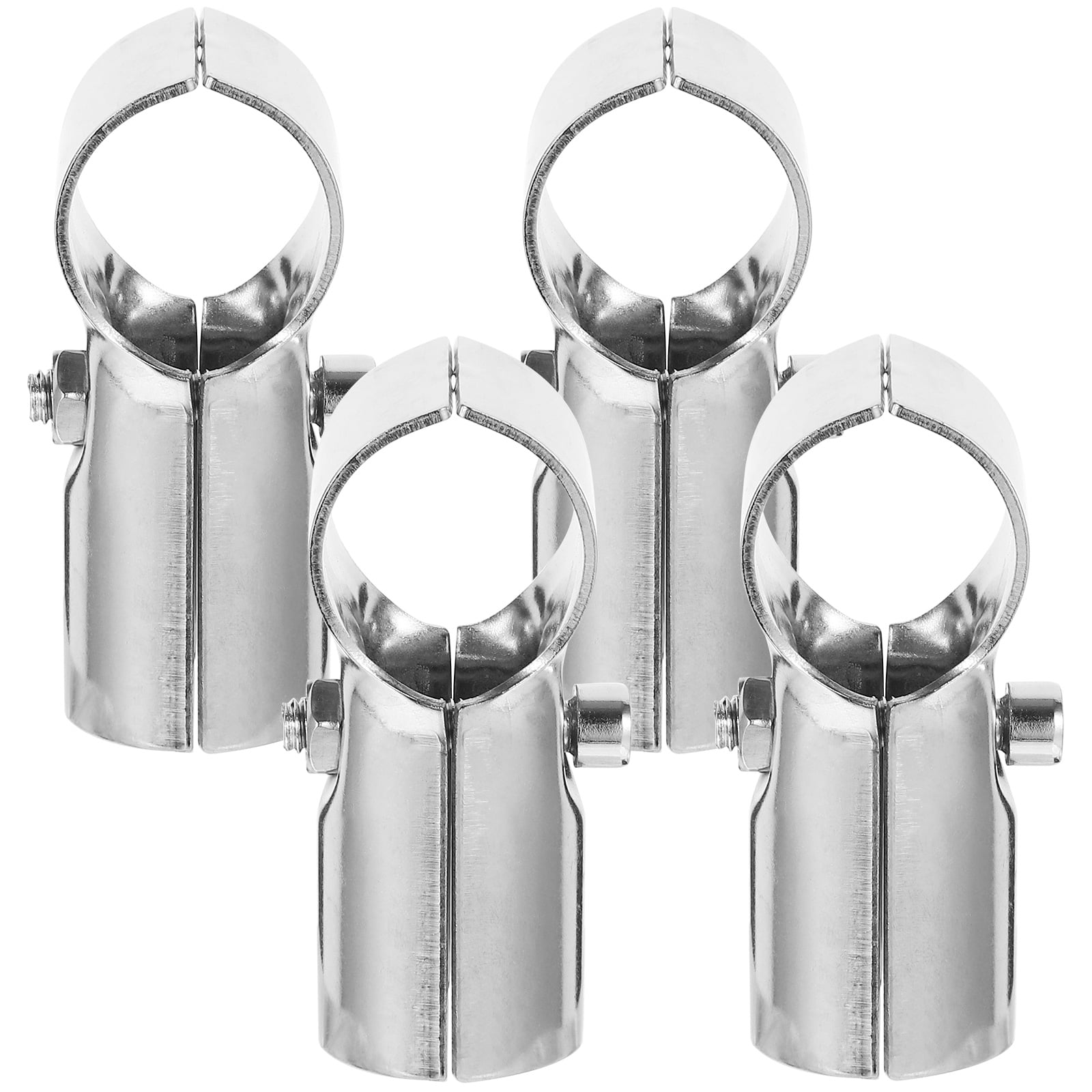 4 Pcs Stainless Steel Fittings Pipe Clamps 2 Way End Rail Clamps Pipe ... 4 Pcs Stainless Steel Fittings Pipe Clamps 2 Way End Rail Clamps Pipe ...