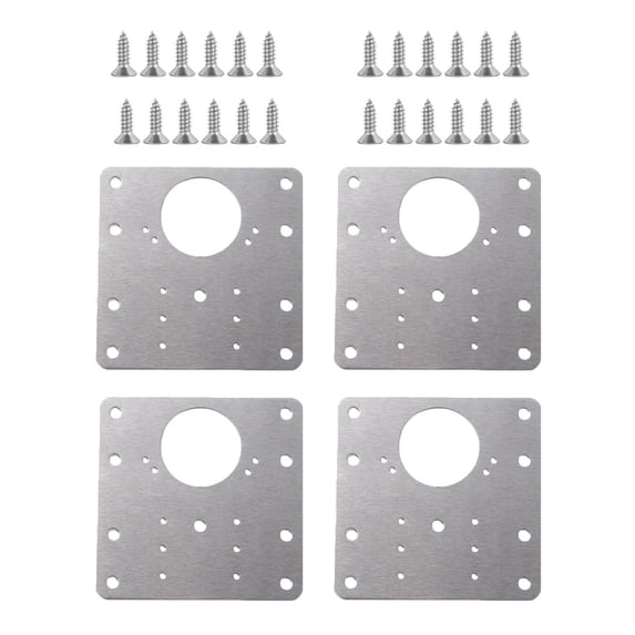 4 Pcs Stainless Steel Hinge Repair Plate Cabinet Hinge Repair Plate Kit ...