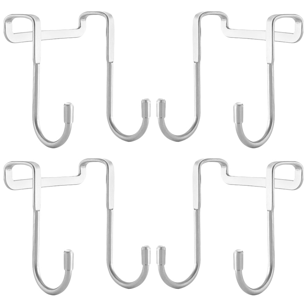 4 Pcs Stainless Steel Hook Hangers Hooks Door Over Towel For Hanging ...