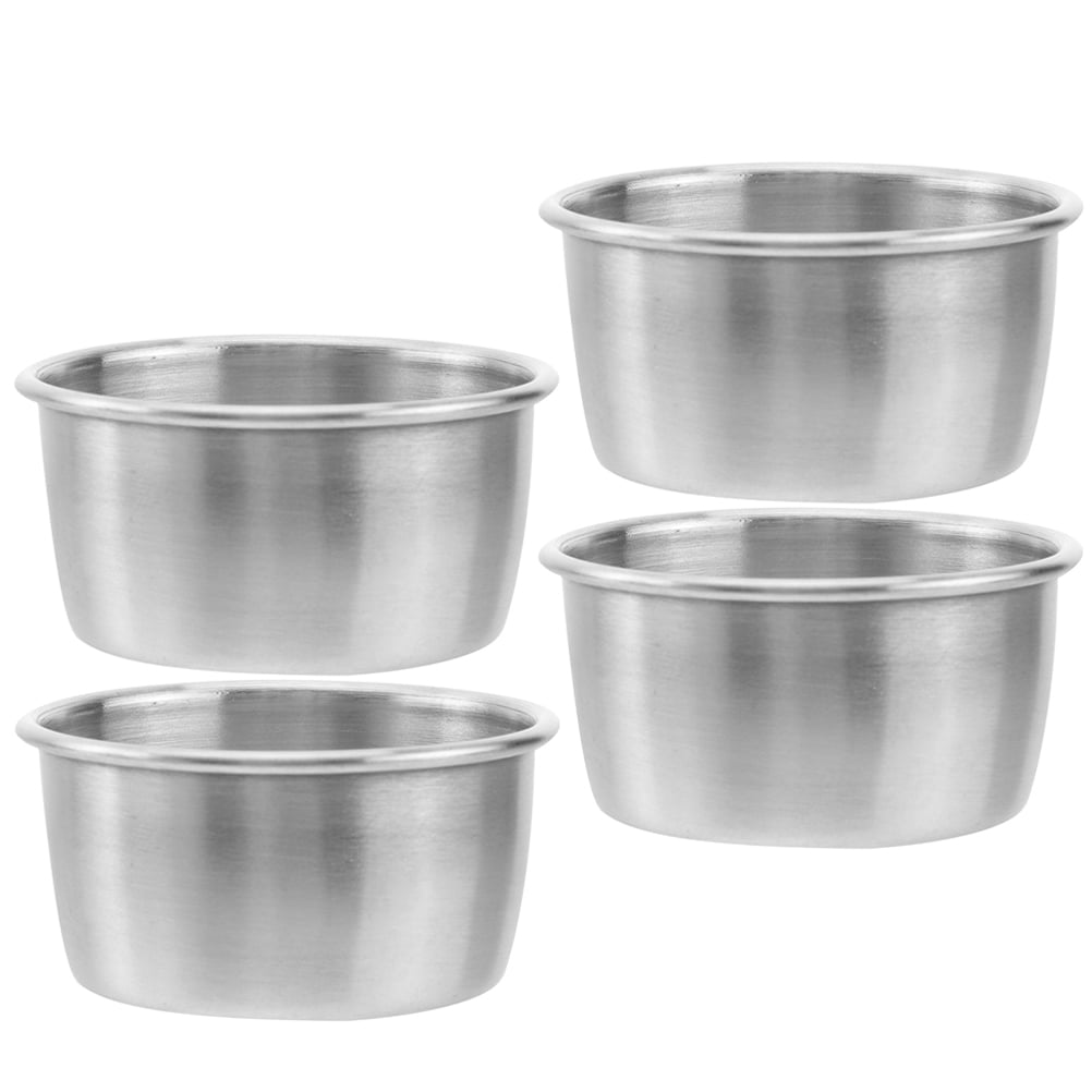 4 Pcs Stainless Steel Sauce Cup Multipurpose Dipping Cups Snack Tomato ...