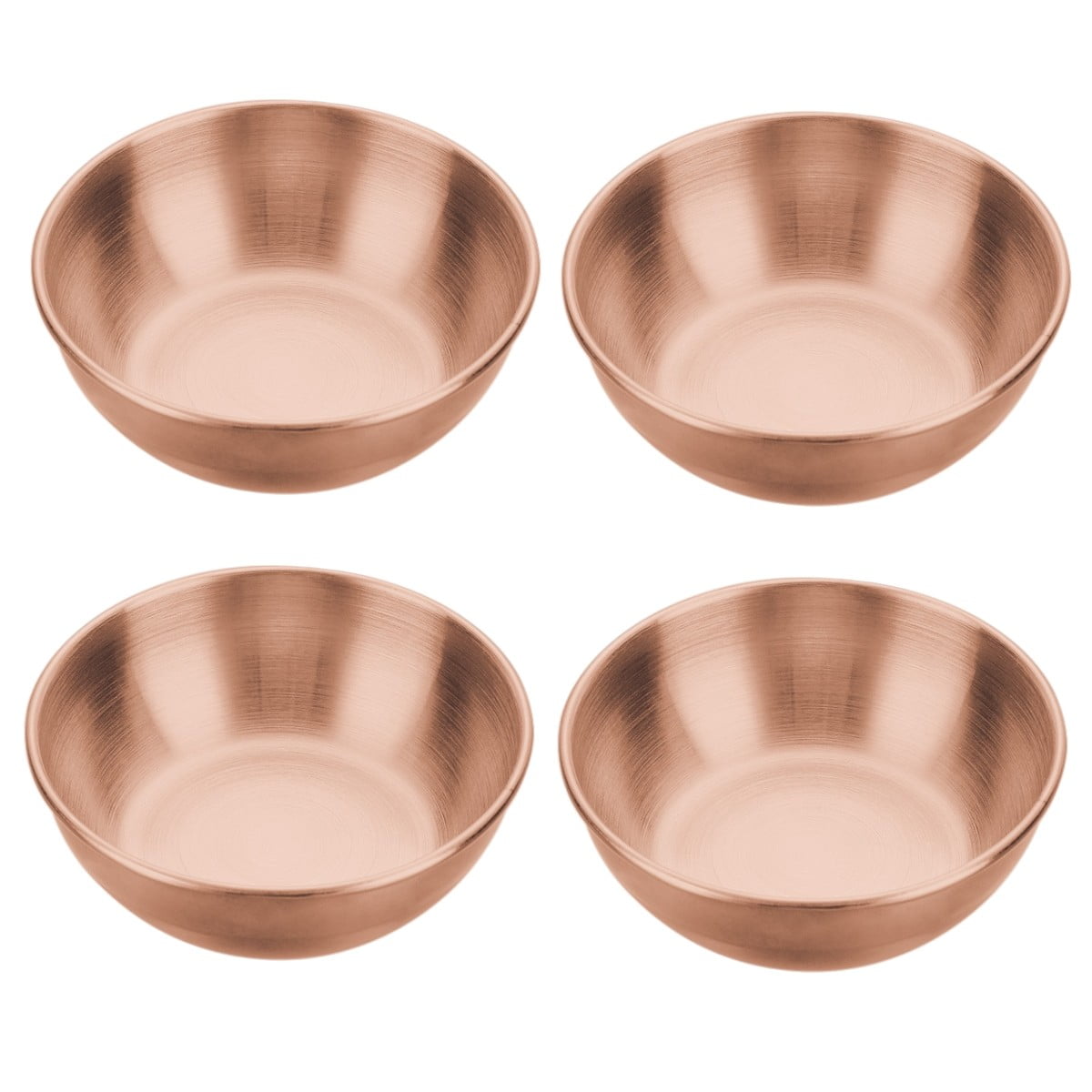 4 Pcs Stainless Steel Sauce Dishes Saucers Bowl Dipping Bowls Appetizer ...