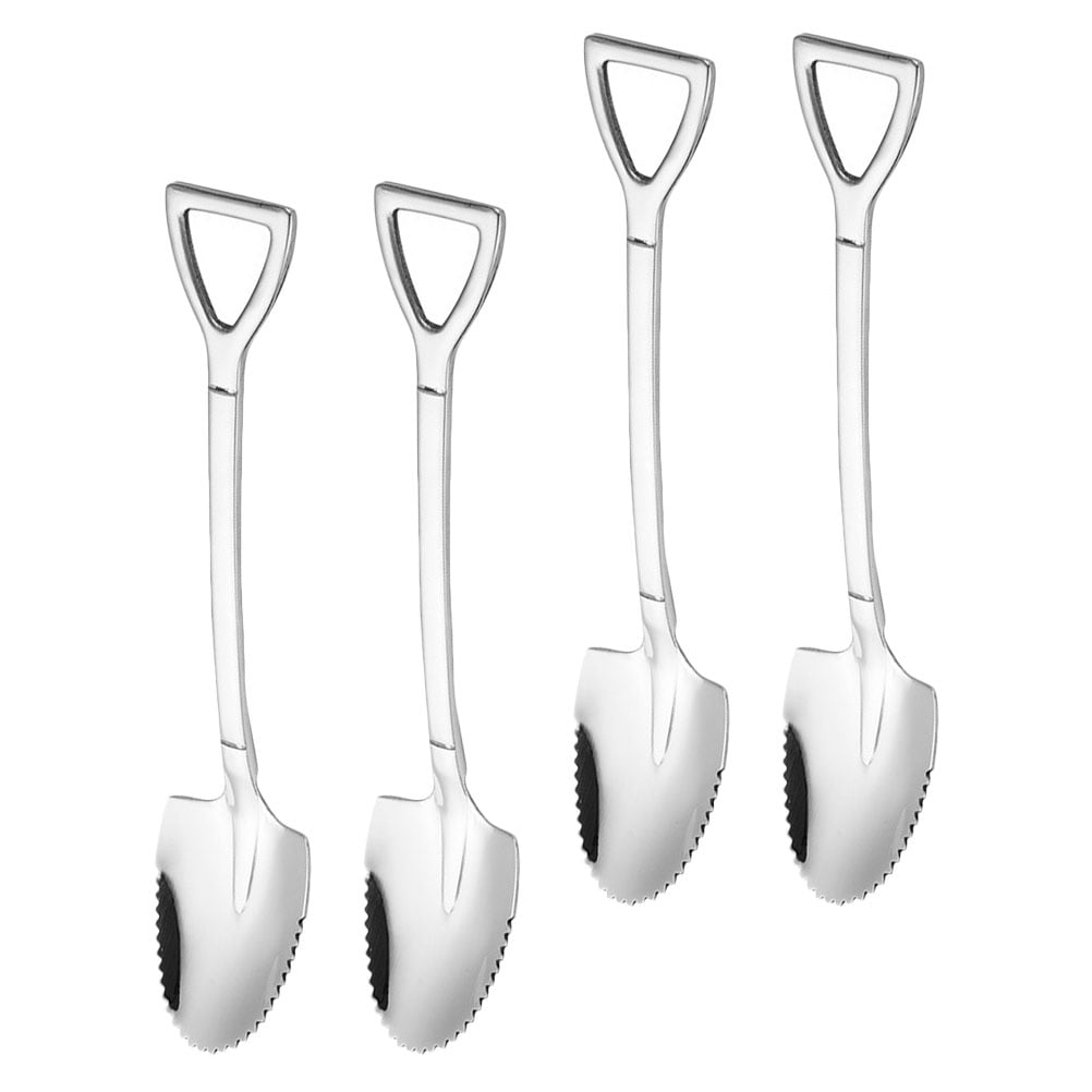 4 Pcs Stainless Steel Scraper Scraping Spoons Utensils Tea Espresso ...
