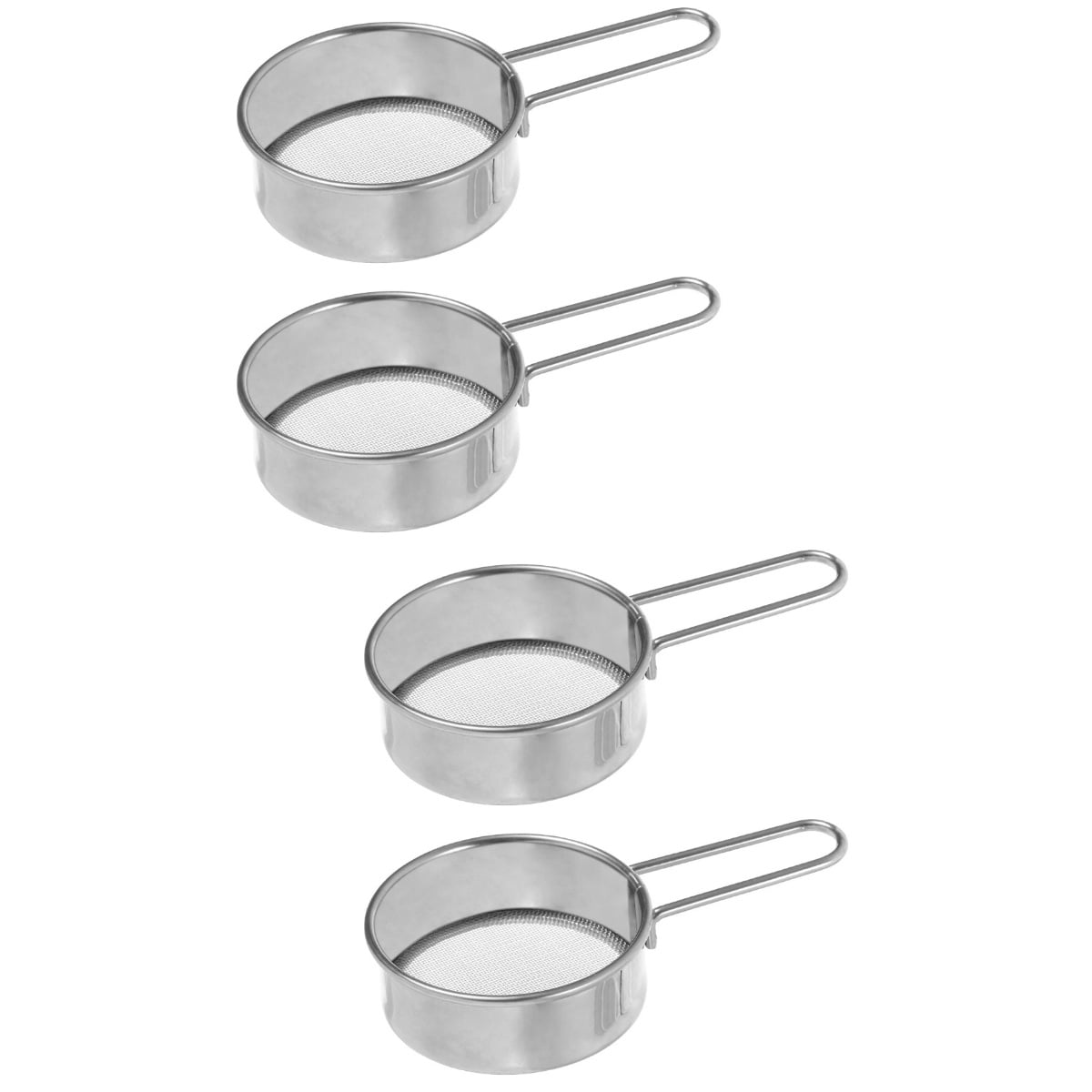 4 Pcs Stainless Steel Screen Bread Flour Portable Flour Sieve Kitchen ...