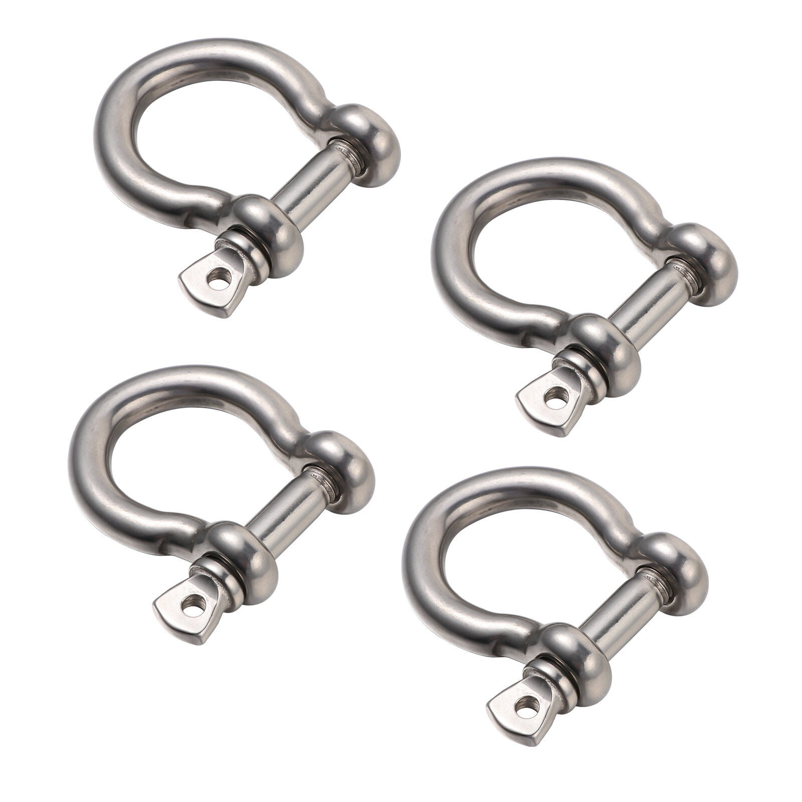 4 Pcs Stainless Steel Shackle D-Shaped Shackles Garment Rack Chain ...