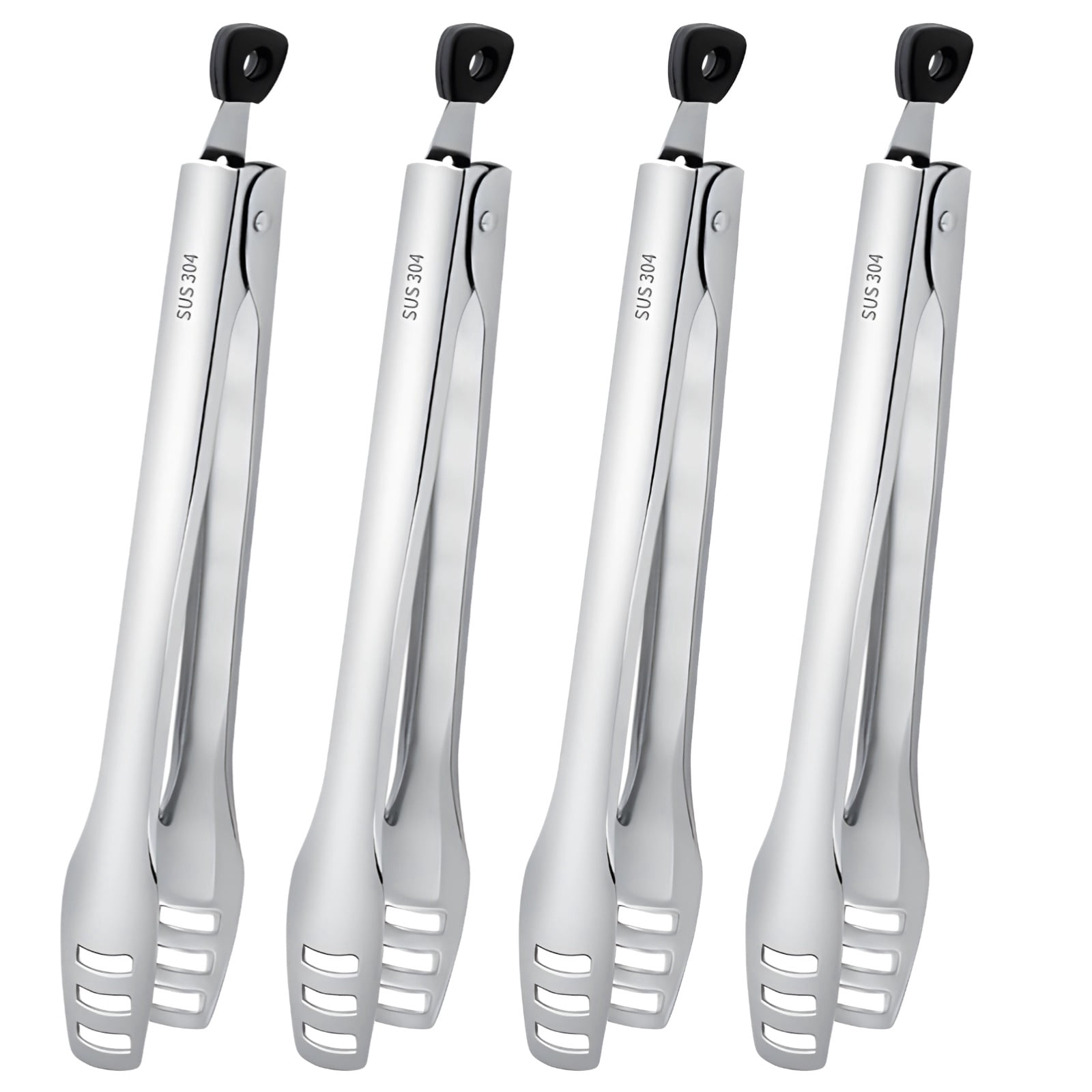 4 Pcs Stainless Steel Tongs for Cooking, Kitchen Food Serving, Buffet ...
