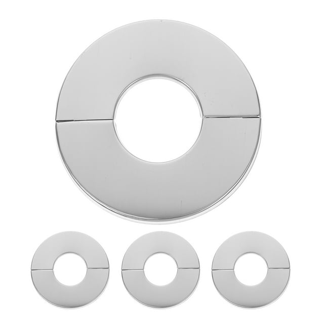 4 Pcs Stainless Steel Wall Split Flange Covers for Toilet Kitchen ...