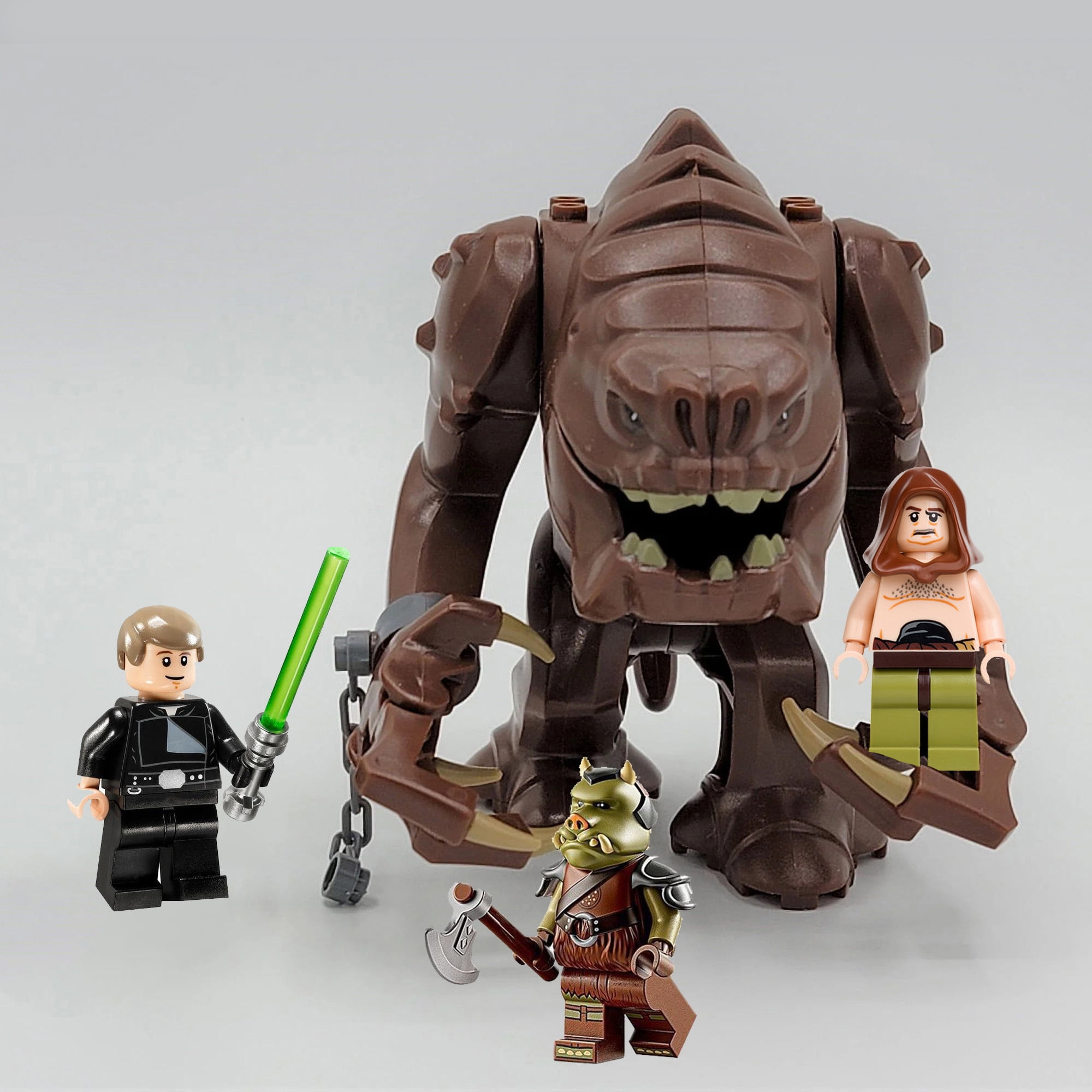 4 Pcs Star Wars Luke Skywalker vs Rancor, Malakili, Gammorrean Guard ...