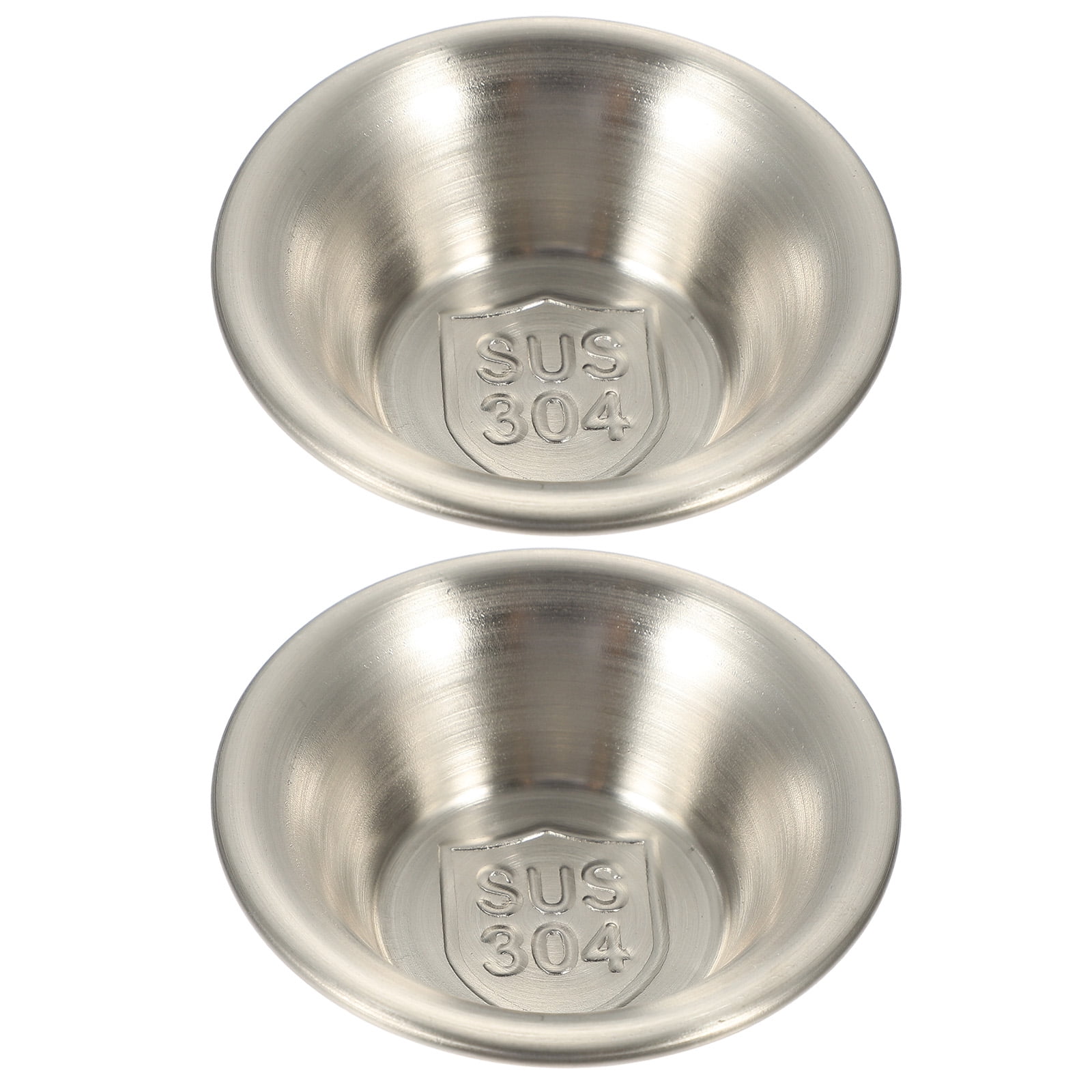 4 Pcs Steak Sauce Cups Food Container Steel with Lid Restaurant Mini ...