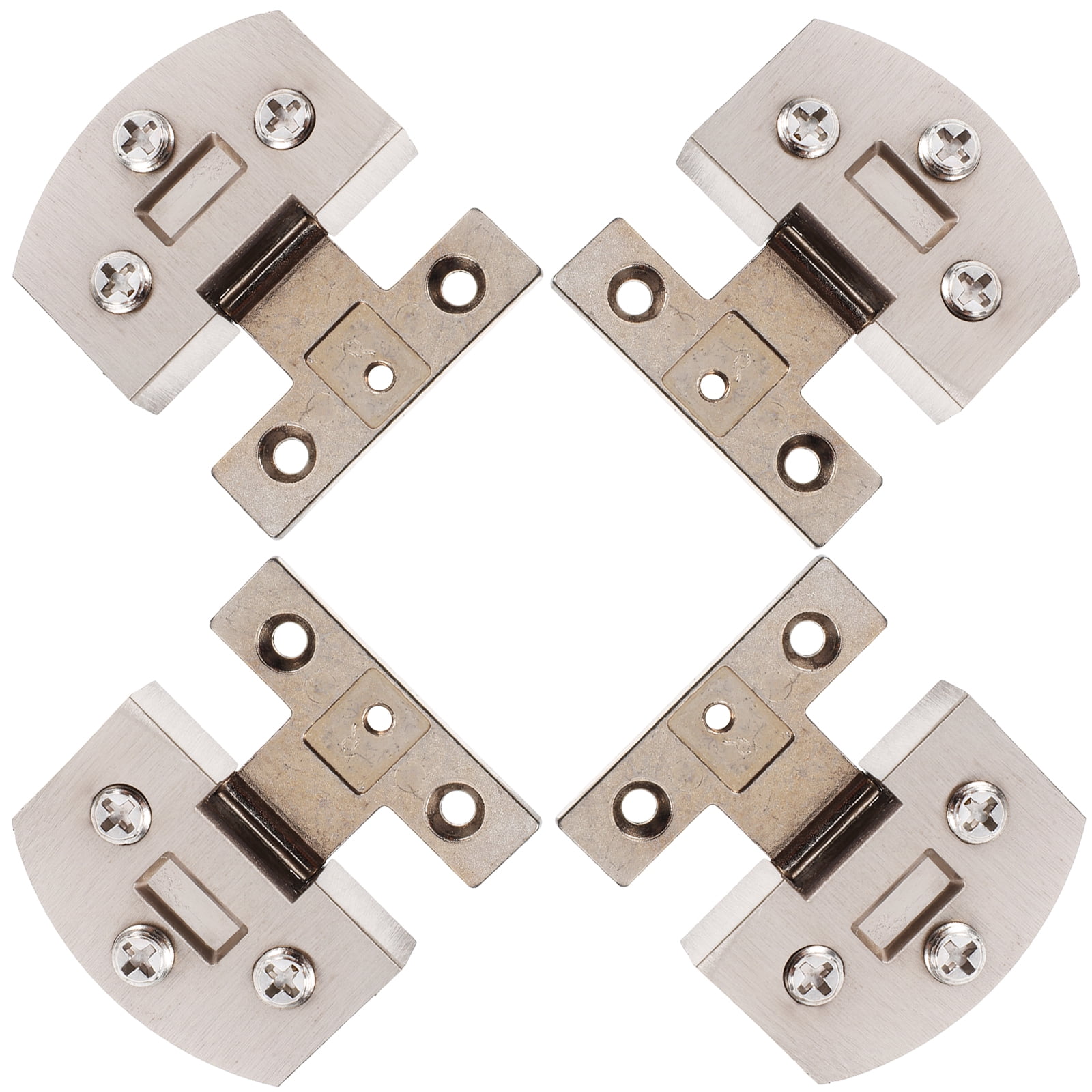 4 Pcs Sterling Silver Connection Buckles Glass Door Hinge - Walmart.com