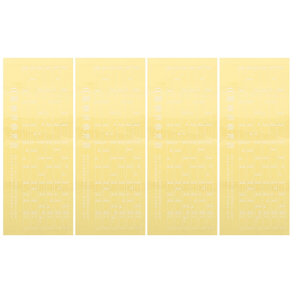 4 Pcs Sticker Erhu Fretboard Stickers Scale Decals Notes Pvc