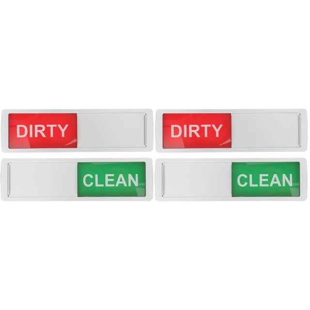 4 Pcs Sticker Magnets Letters for Fridge Sign Indicator Clean Dirty ...