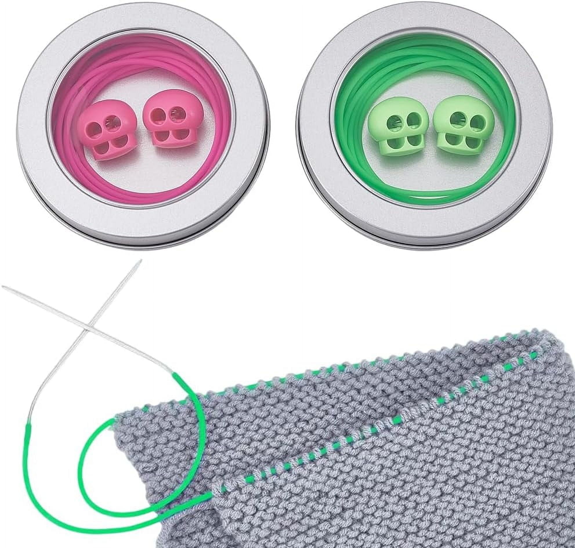 4 Pcs Stitch Stopper Set 2 Colors Oval 2-Hole Plastic Cord Locks with ...