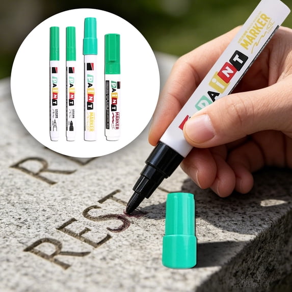 4 Pcs Stone Tablet Touch Up Paint Pen, Metal Marker for Restoration ...