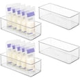 4 Pcs Storage Container Breastmilk for Fridge, Clear Organizer Bins for ...