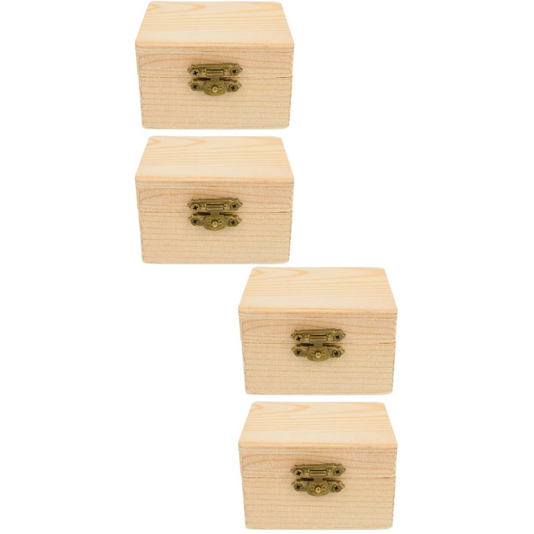 Unfinished Wood Storage Boxes