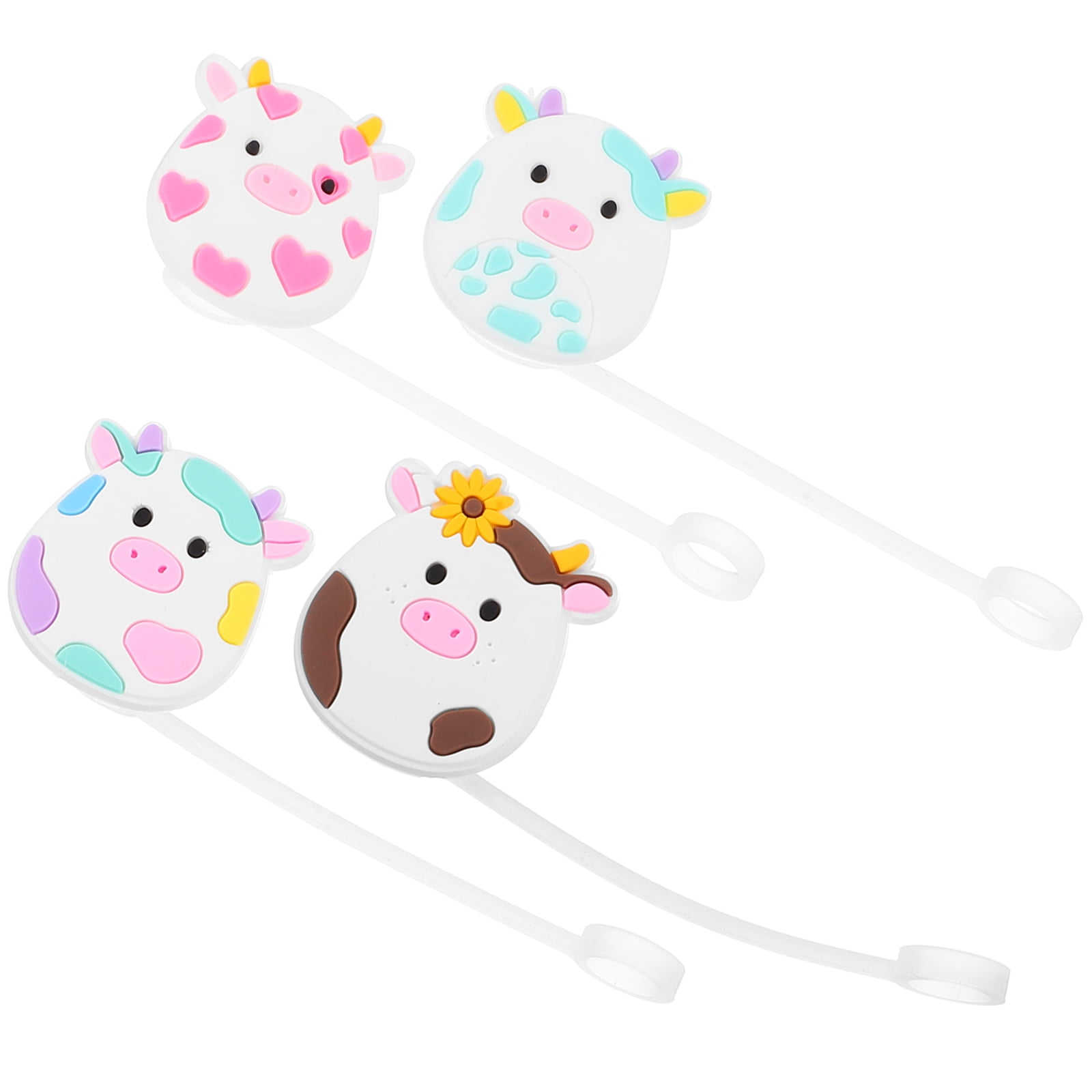 4 Pcs Straw Dust Cap Shot Straw Straws Straw Cover Cap Protective Straw ...