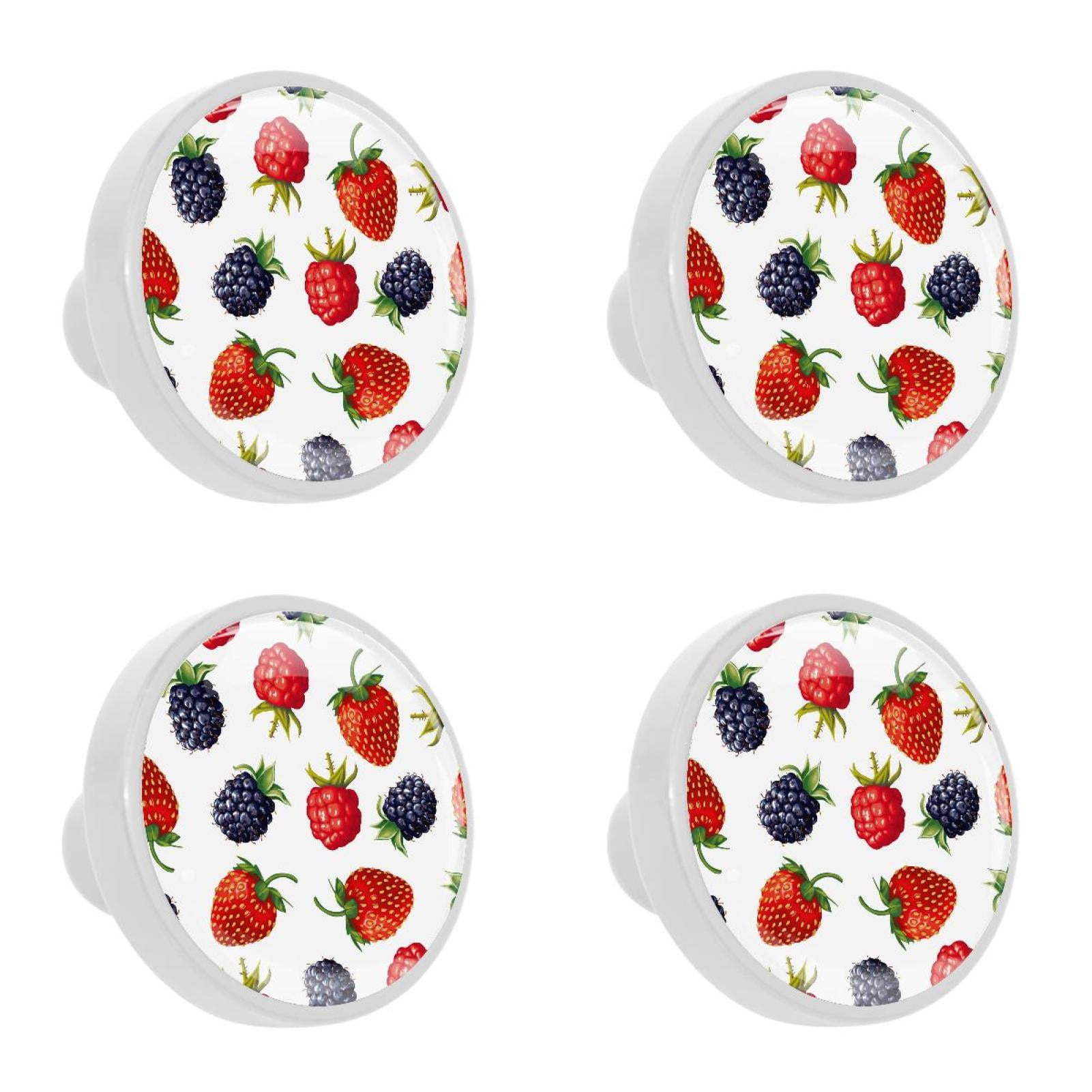 4 Pcs Strawberry Knobs for Kitchen Cabinet Cupboard Dresser Bookcase ...